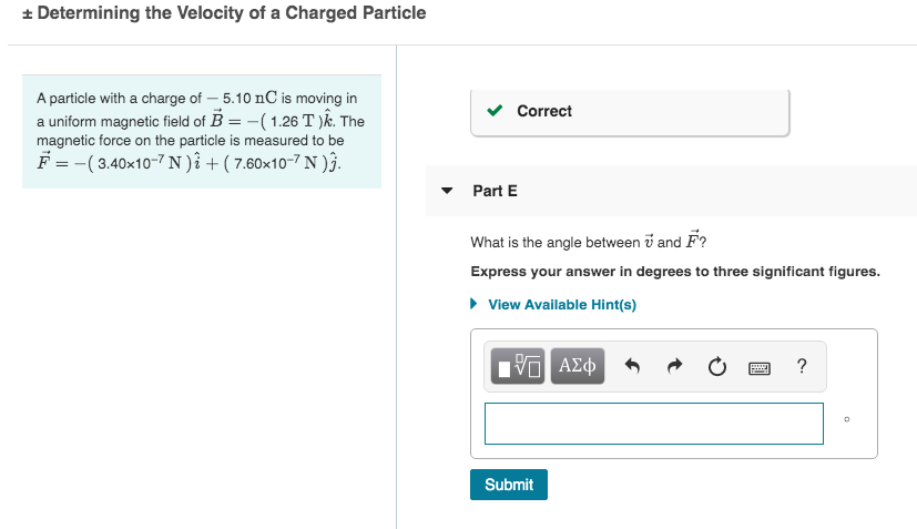Solved Determining the Velocity of a Charged Particle | Chegg.com