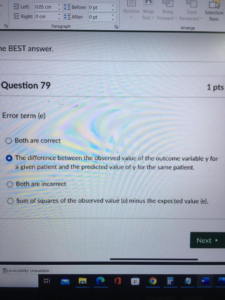Solved che BEST answer. Question 77 1 pts Multivariable | Chegg.com