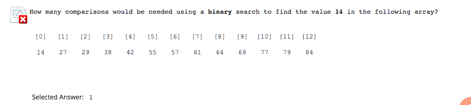Solved How many comparisons would be needed using a binary | Chegg.com