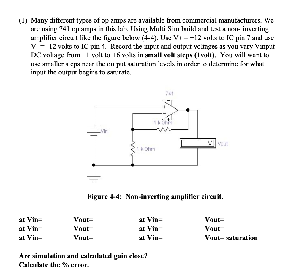 Solved (1) Many different types of op amps are available | Chegg.com