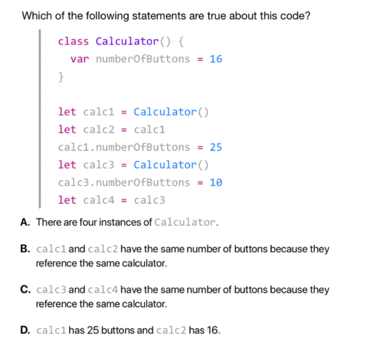 Solved Which of the following statements are true about this | Chegg.com