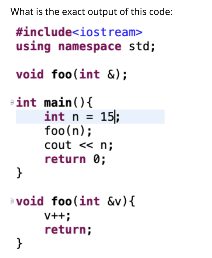 Solved What is the exact output of this code: #include using | Chegg.com