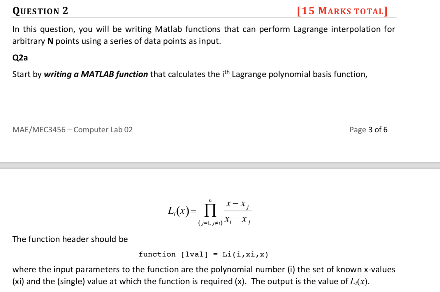QUESTION 2 [15 MARKS TOTAL] In this question, you | Chegg.com