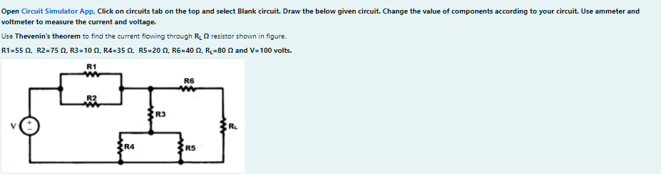 Solved Open Circuit Simulator App. Click on circuits tab on | Chegg.com
