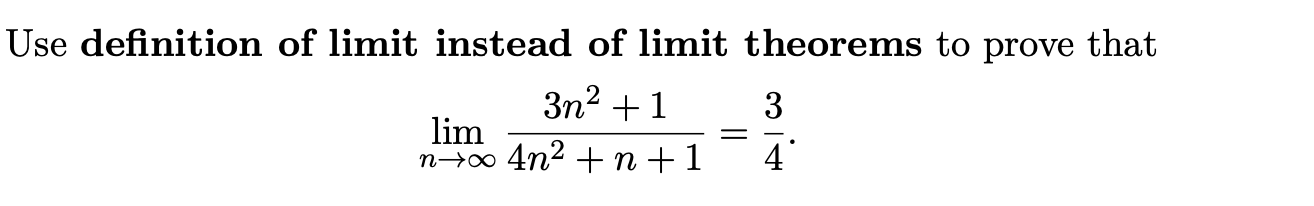 Solved Use definition of limit instead of limit theorems to | Chegg.com