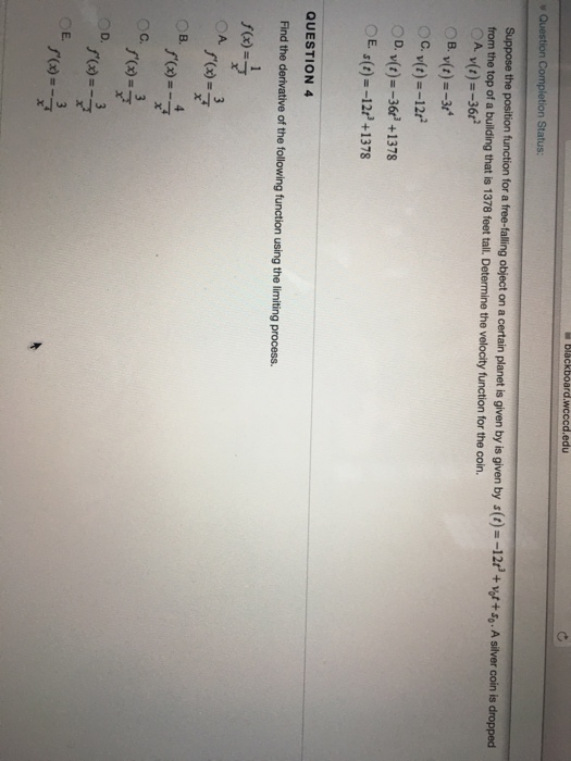 Solved Suppose the position function for a free-falling | Chegg.com