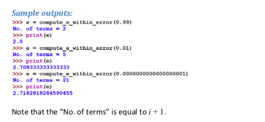 Solved Question 1 [10 marks]: Computing the Natural Number e | Chegg.com