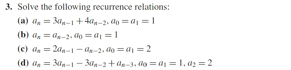 Solved Parts c and d. combinatorics section 7.3: solution of | Chegg.com