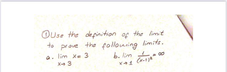 Solved Use the definition of the limit prove the following | Chegg.com