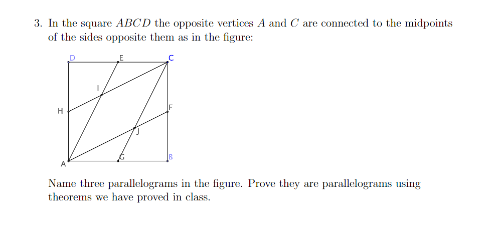 Solved 3. In the square ABCD the opposite vertices A and C | Chegg.com