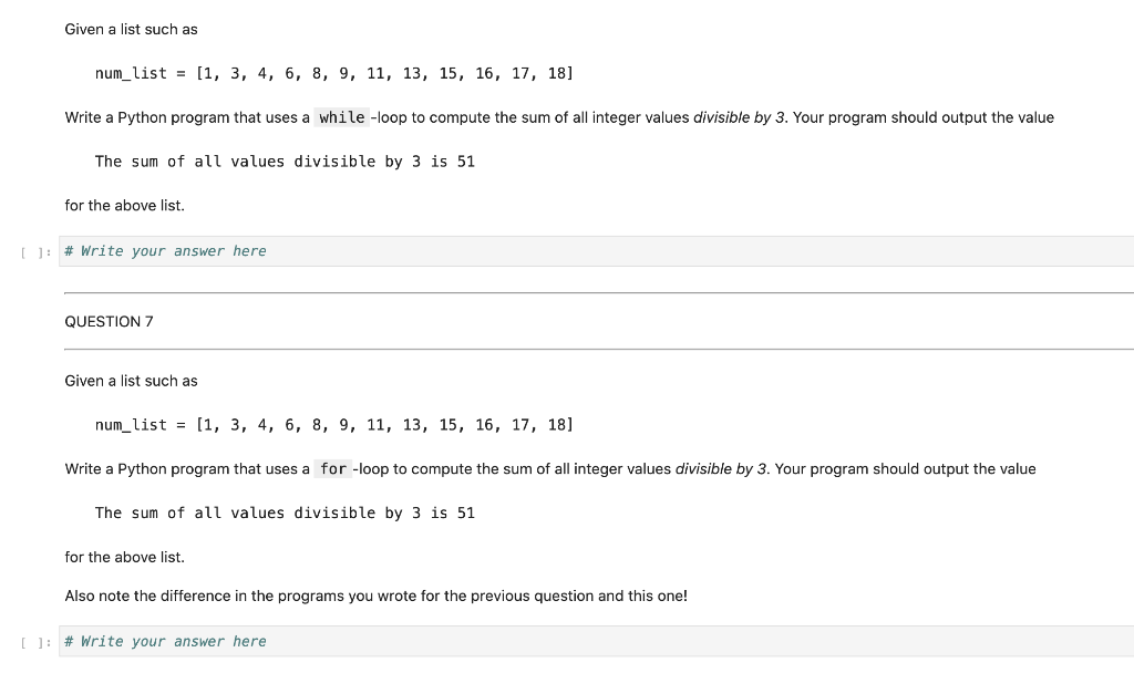 Solved Given A List Such As Num list 1 3 4 6 8 9 Chegg