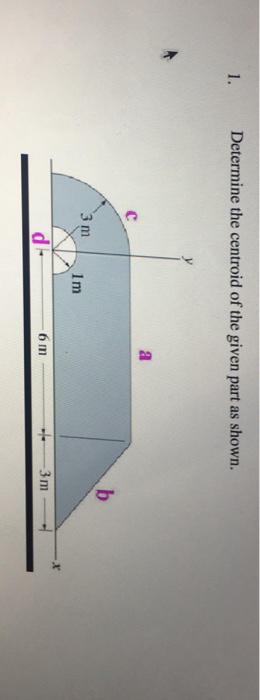 Solved Determine the centroid of the given part as shown | Chegg.com