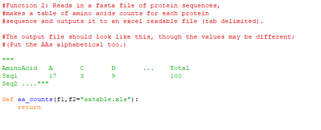 #Function 1: TRANSLATE Reads in a DNA sequence fasta | Chegg.com