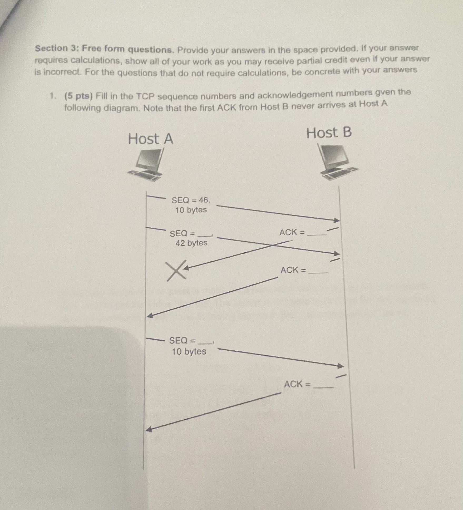 Solved Section 3: Free form questions. Provide your answers | Chegg.com