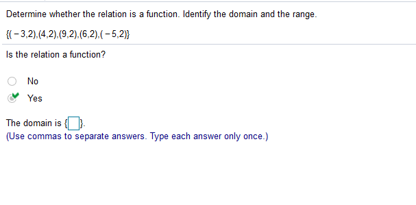 Solved Determine the domain and the range of the relation, | Chegg.com