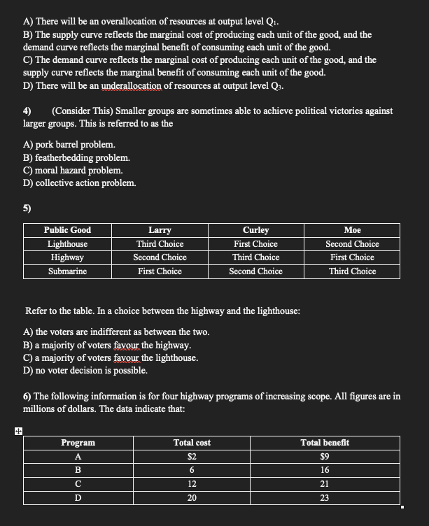 Solved 1) Which of the following would best explain why | Chegg.com