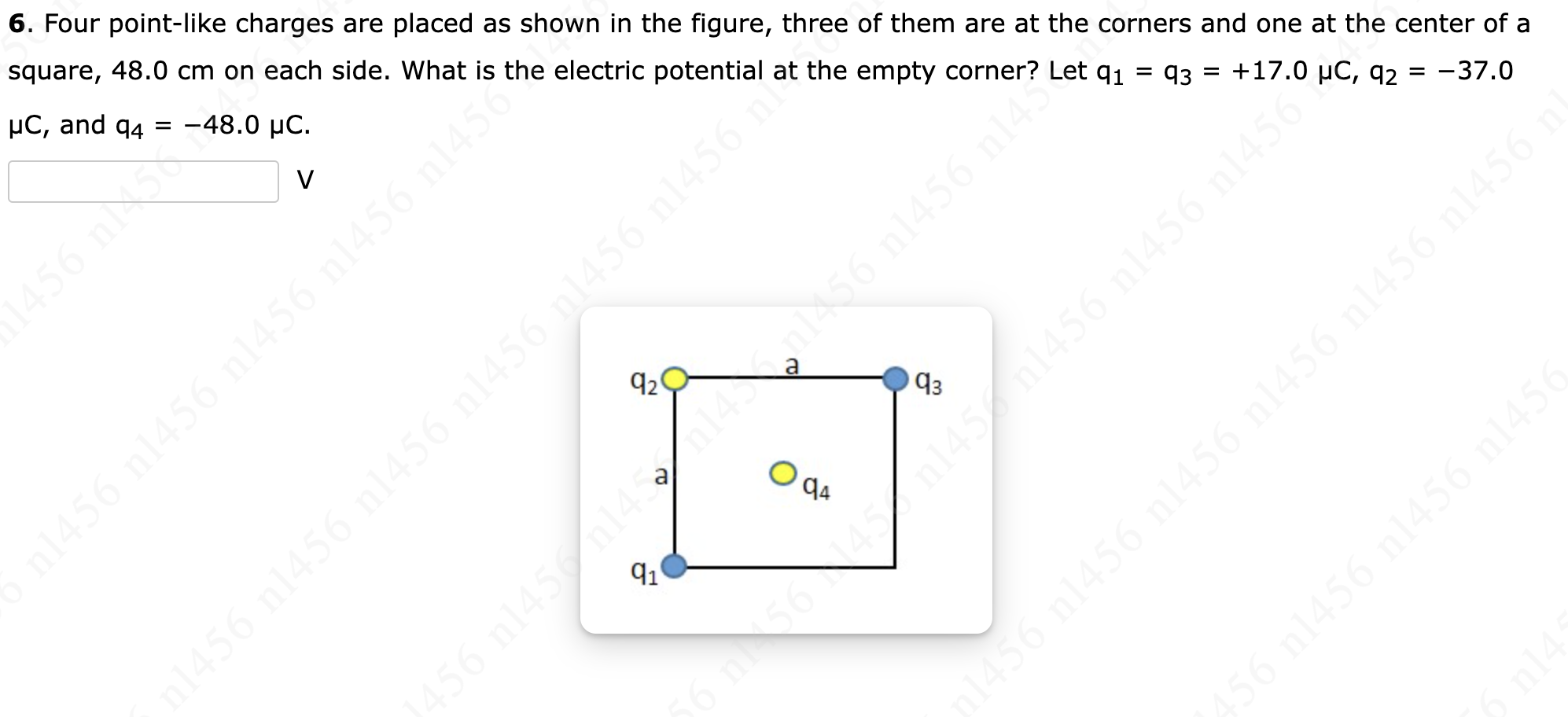 Solved Four point-like charges are placed as shown in the | Chegg.com