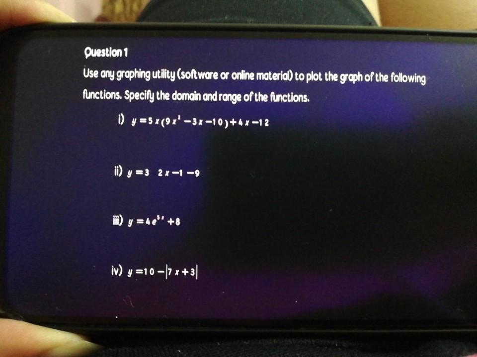 Solved Question 1 Use any graphing utility (software or | Chegg.com