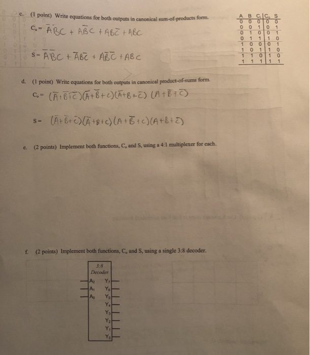 Solved (2 points) Implement both functions, Co and S, using | Chegg.com