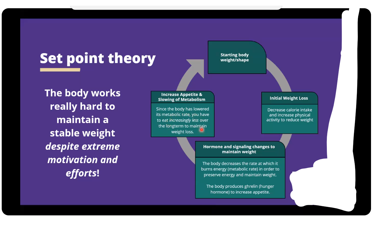Solved You tell Samantha that set point theory describes why | Chegg.com