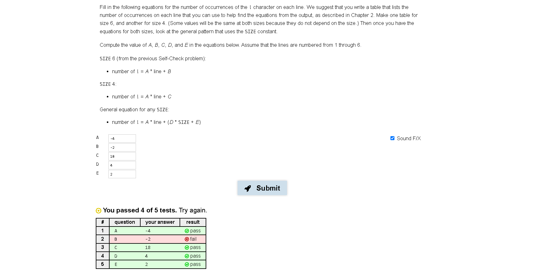 Solved OBJP4 Self-Check 2.38: loopTableSlashes Constant | Chegg.com
