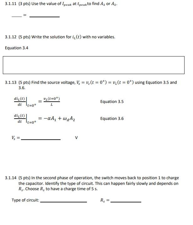 Solved This second order RLC circuit represents a | Chegg.com