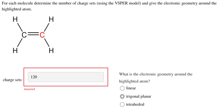 Solved For each molecule determine the number of charge sets | Chegg.com