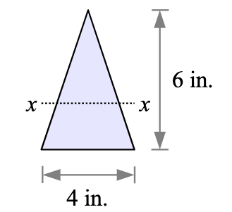 Solved The cross section of a beam is an isosceles triangle. | Chegg.com