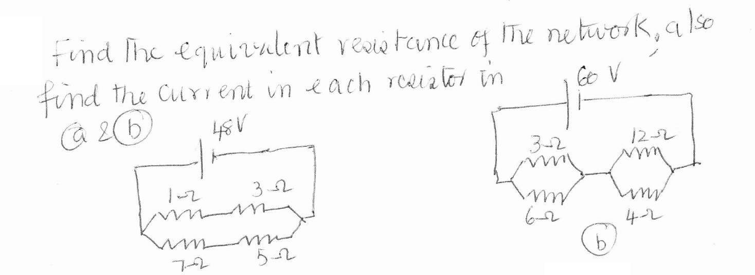 Solved Find the Equivalent resistance of the network, also | Chegg.com