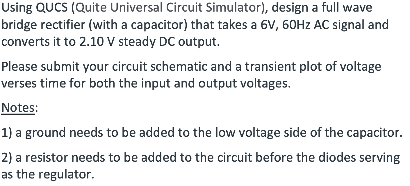 Solved Using QUCS (Quite Universal Circuit Simulator), | Chegg.com