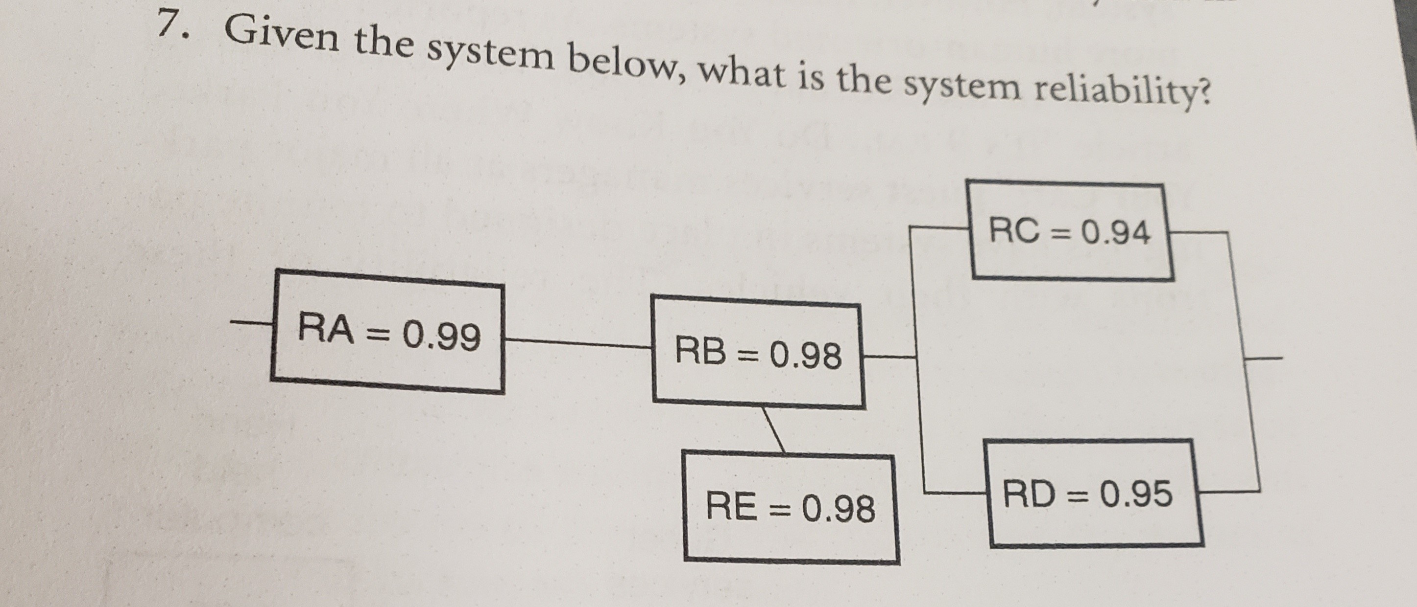 Solved 7. Given the system below, what is the system | Chegg.com