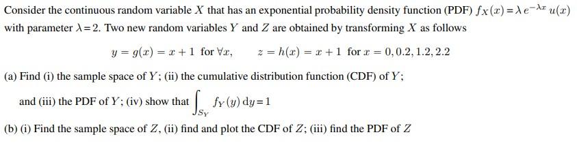 Solved Consider The Continuous Random Variable X That Has An 0854