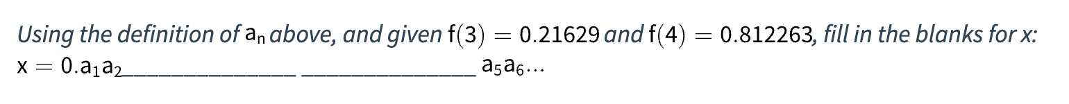 Solved an={12 if nth place to the right of the decimal in | Chegg.com