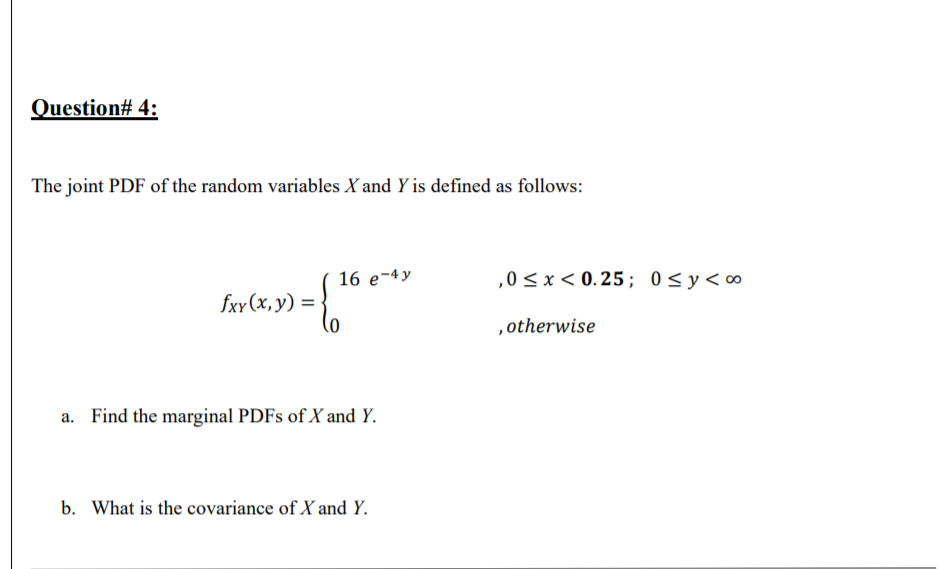 Solved Question#1: If the joint PMF of two random variables | Chegg.com