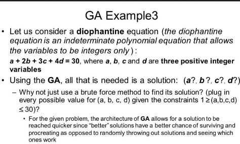 GA Example3 · Let us consider a diophantine equation | Chegg.com