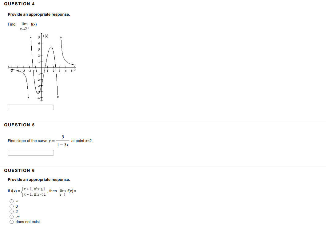 Solved QUESTION 4Provide an appropriate response.Find: | Chegg.com