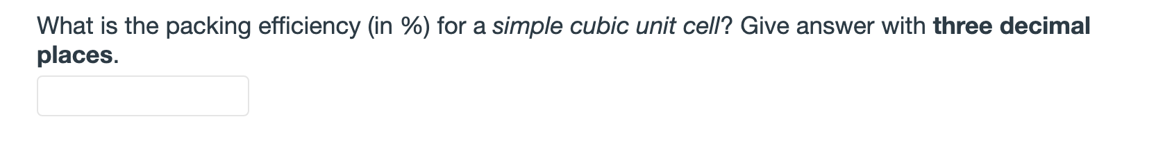 Solved Packing Efficiency Since the layering pattern in all | Chegg.com