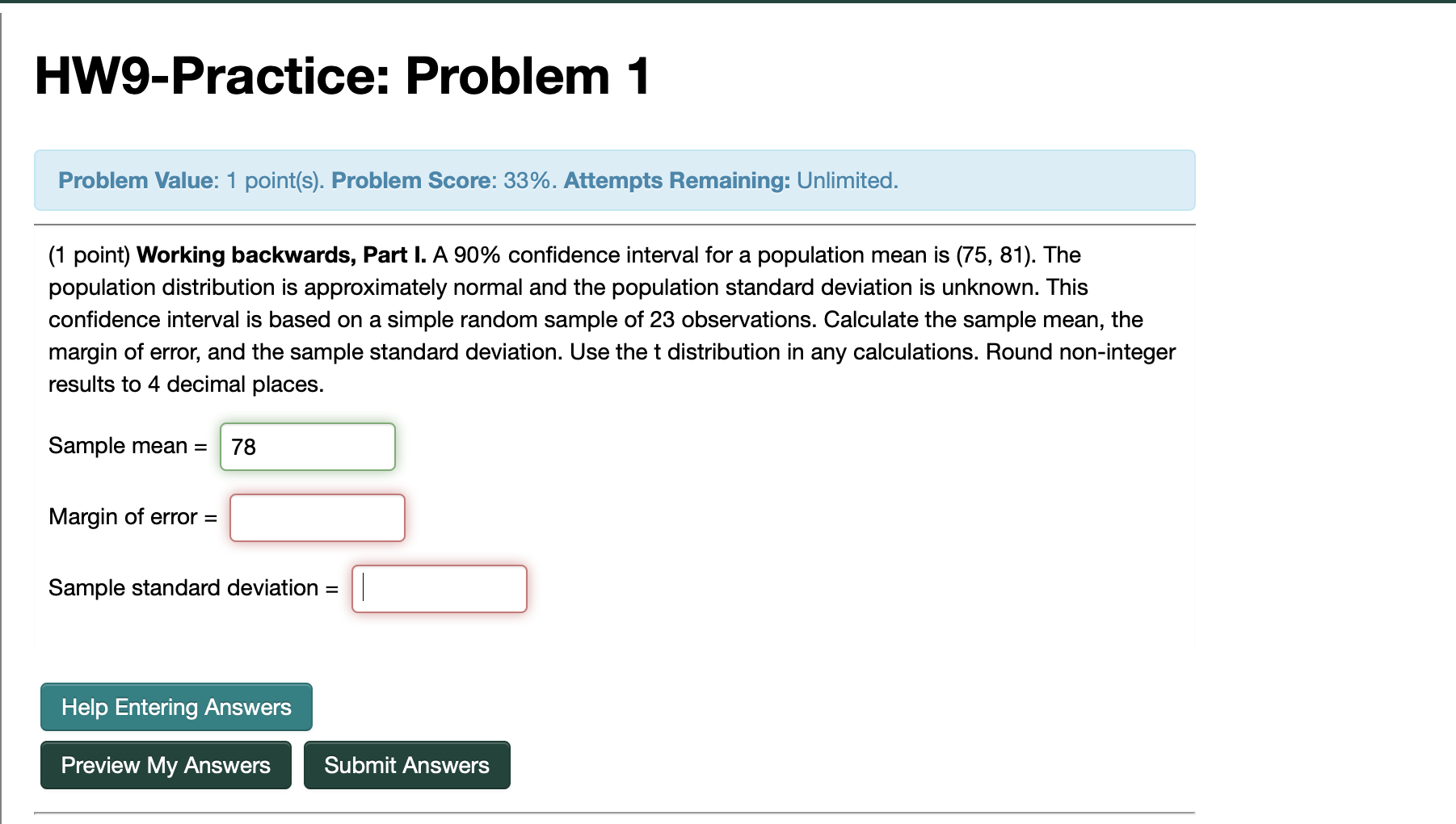Solved HW9-Practice: Problem 1 Problem Value: 1 point(s). | Chegg.com