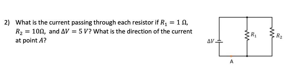 Solved : 2) What is the current passing through each | Chegg.com