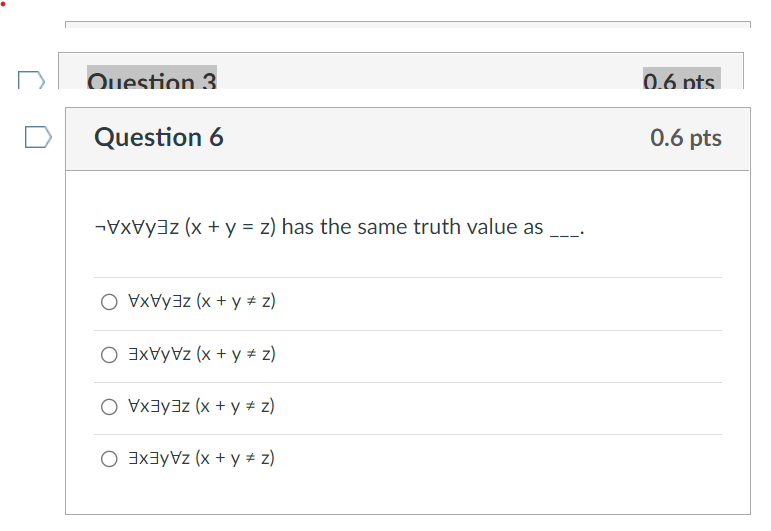 Solved ¬∀x∀y∃z X Y Z Has The Same Truth Value As