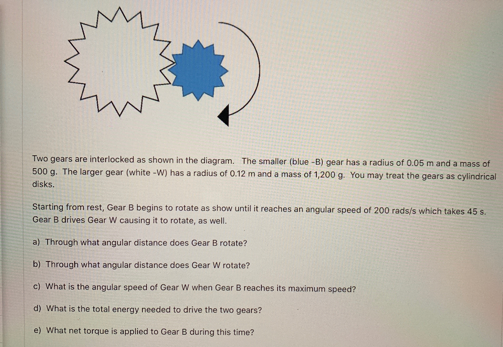 Solved A m 1 Two gears are interlocked as shown in the | Chegg.com