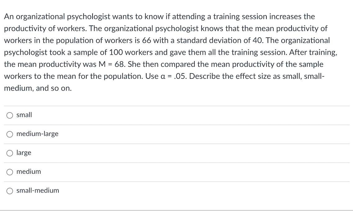 Solved 40 and MSbetween = 20. In this An independent samples | Chegg.com
