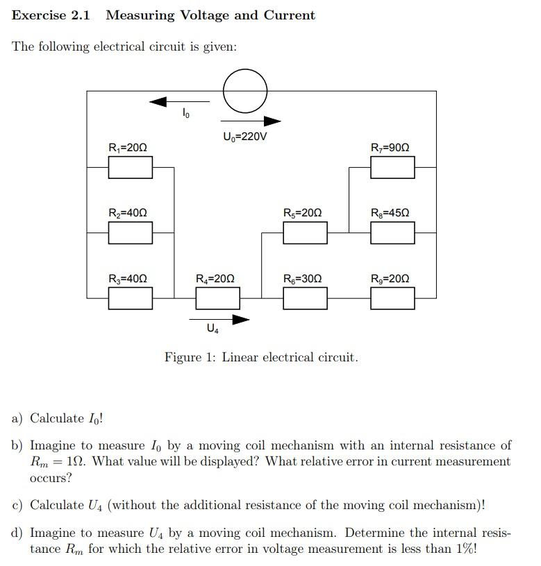 Solved Exercise 2.1 Measuring Voltage and Current The | Chegg.com