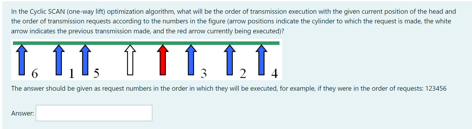 Solved In the Cyclic SCAN (one-way lift) ﻿optimization | Chegg.com
