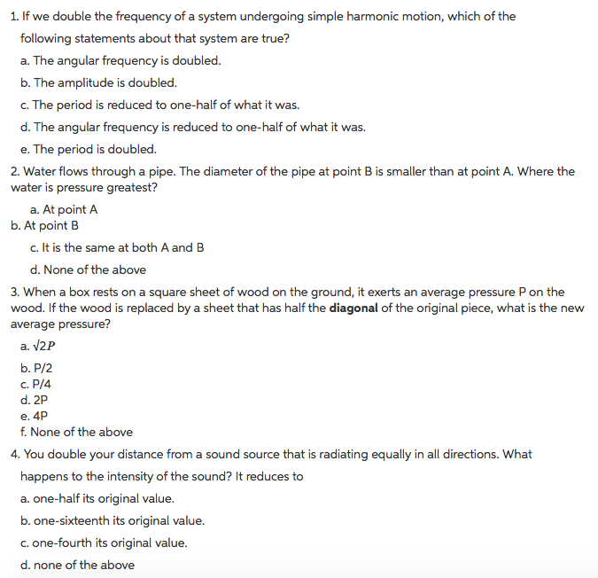 Solved 1 If We Double The Frequency Of A System Undergoing Chegg solved-1-if-we-double-the-frequency-of-a-system-undergoing-chegg