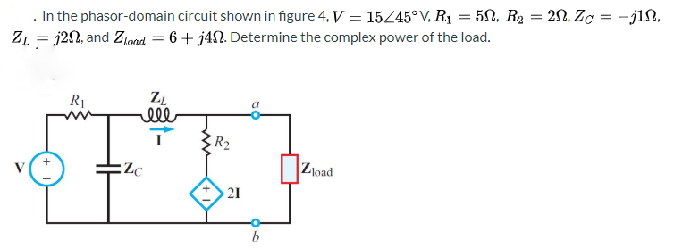 Solved . In the phasor-domain circuit shown in figure 4, V = | Chegg.com