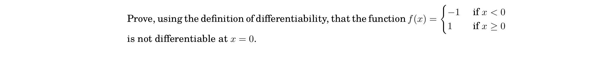 Solved Prove, using the definition of differentiability, | Chegg.com