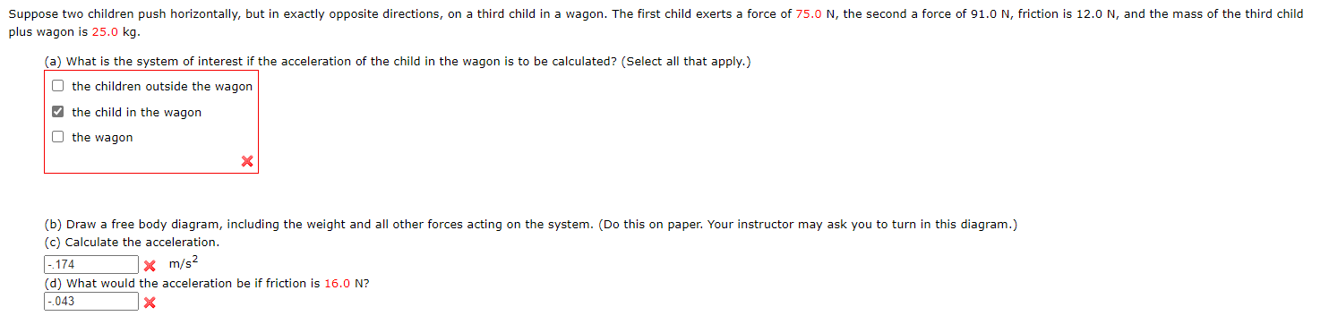Solved Suppose two children push horizontally, but in | Chegg.com