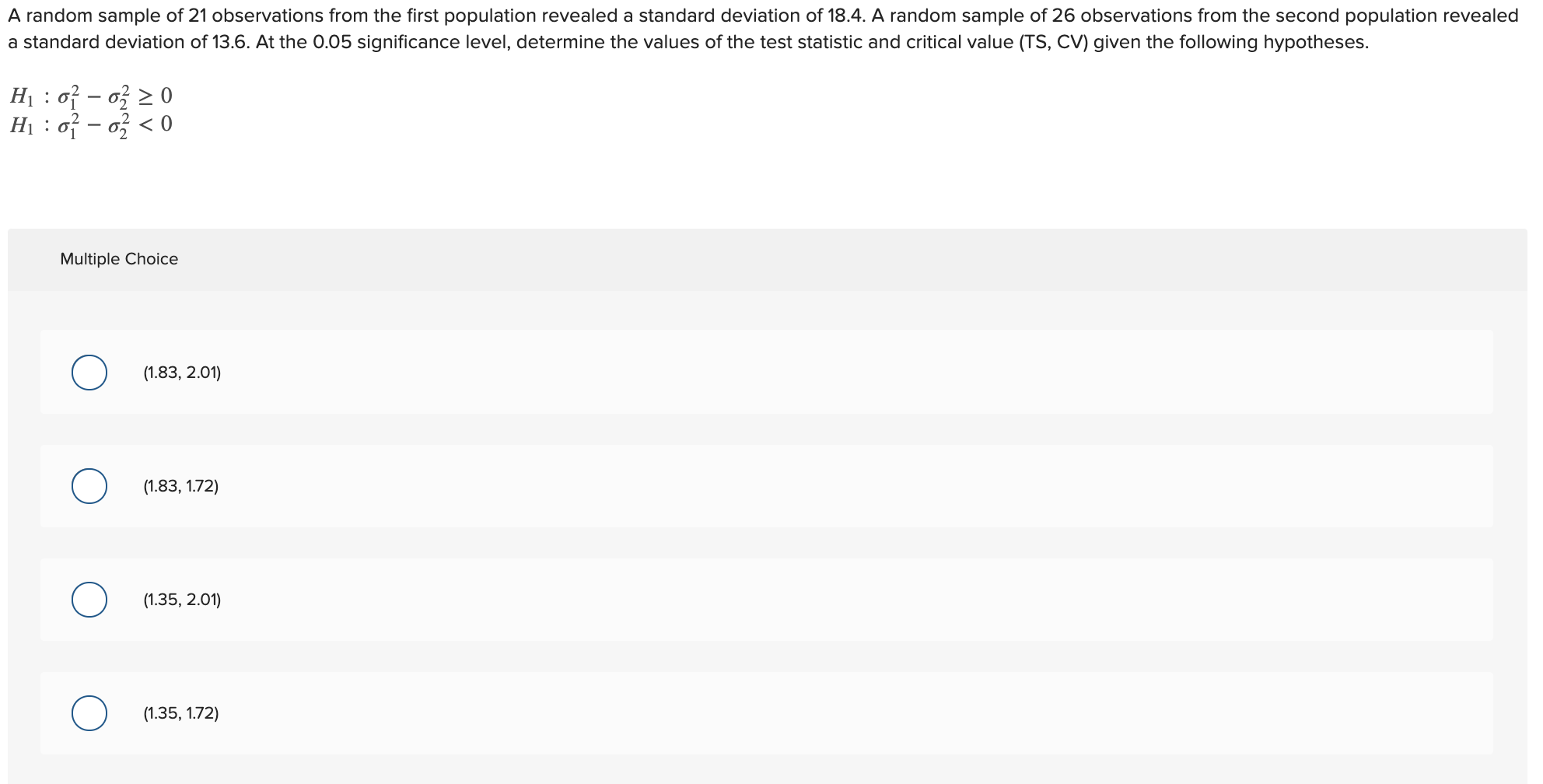 Solved A Random Sample Of 21 Observations From The First