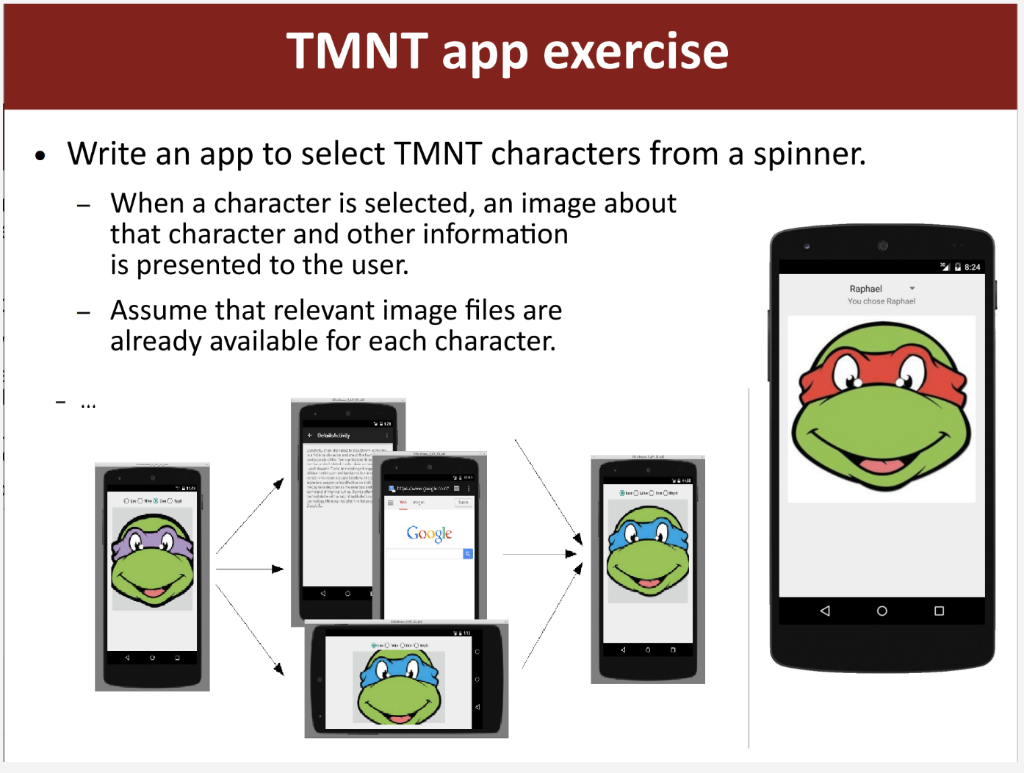 Solved TMNT app exercise • Write an app to select TMNT | Chegg.com